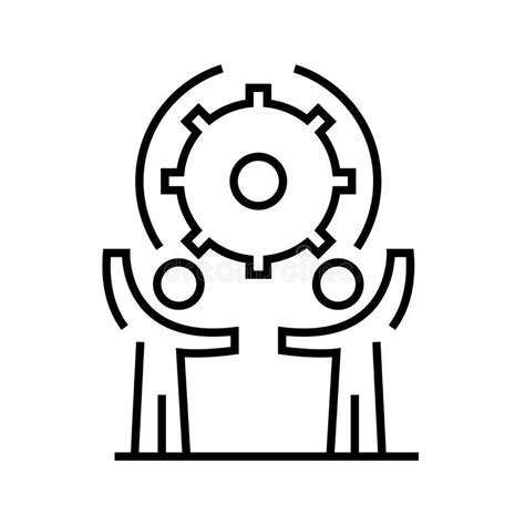 Common Work Line Icon Concept Sign Outline Vector Illustration Linear Symbol Stock Vector