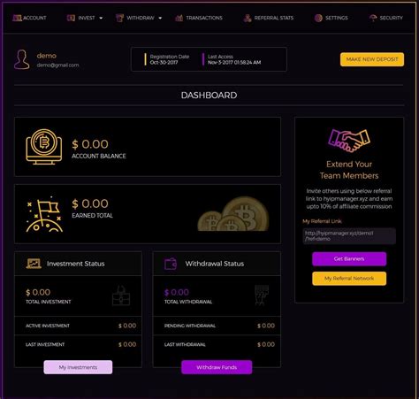 Premium Bitcoin Hyip Script Custom Design Latest Version Instant Payout