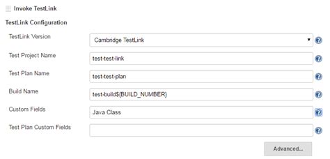 Jenkins Testlink Plugin Option To Update Build Custom Fields Stack Overflow