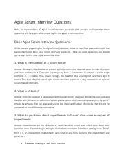 Agile Scrum Interview Questions Pdf Agile Scrum Interview Questions Here We Represent Top
