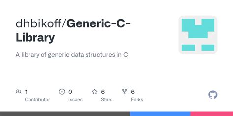 Github Dhbikoff Generic C Library A Library Of Generic Data