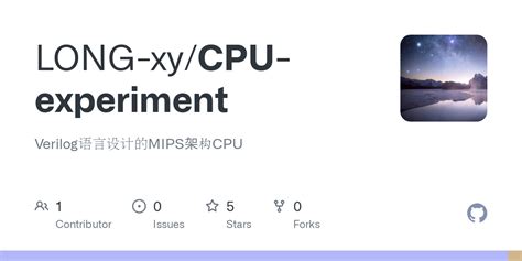 Github Long Xycpu Experiment Verilog语言设计的mips架构cpu