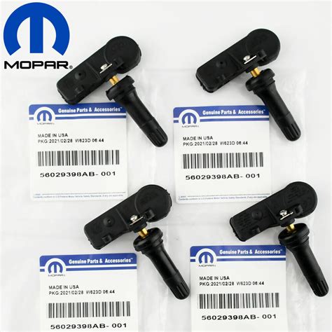 4pcs Genuine Mopar Tire Pressure Sensor Tpms 56029398ab Dodge Chrysler Jeep Ram For Sale