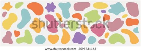 Colorful Abstract Shapes Seamless Pattern Abstract Stock Vector Royalty Free 2598731163
