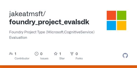 Github Jakeatmsftfoundryprojectevalsdk Foundry Project Type Microsoftcognitiveservice