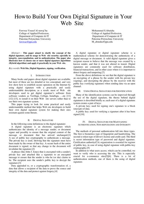 Pdf How To Build Your Own Digital Signature In Your Web Site