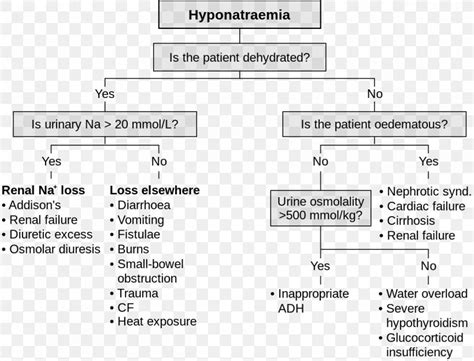 Hyponatremia Hypernatremia Hypovolemia Flow Diagram Flowchart Png 1210x925px Hyponatremia