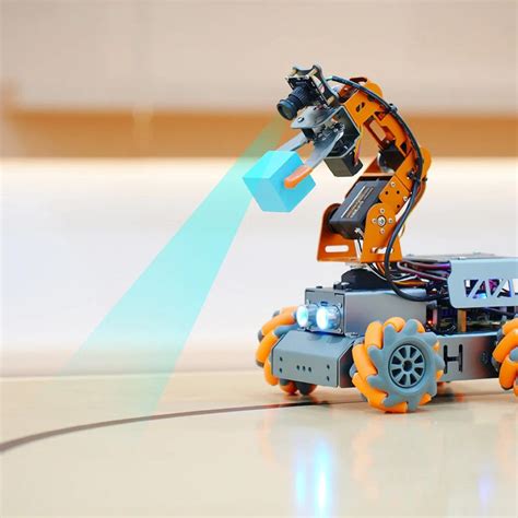 Ai Enhanced Smart Robot Car With Mecanum Wheels And Robotic Arm