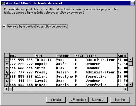 Microsoft Access Tables