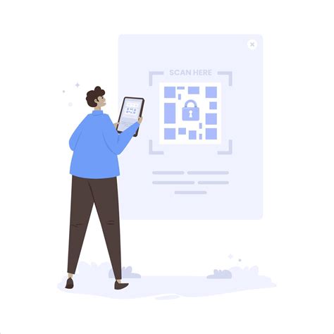 Flat Design Scan QR Code To Unlock Security Access Vector Art At Vecteezy