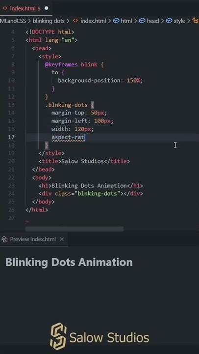 Blinking Dots Animation Html And Css Tutorial For Beginners 2022