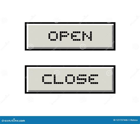 Open And Close Buttons Mesages Stock Vector Illustration Of Mesages Software 121737446