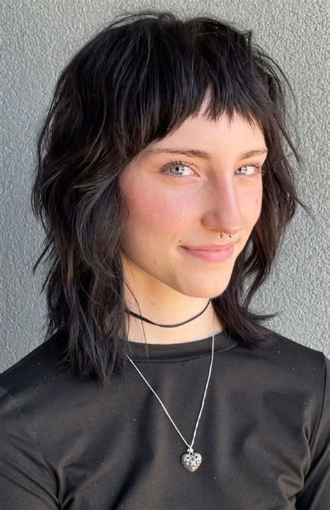 Shaggy Wolf Cut With Micro Bangs And Bold Texture For Low Fuss Medium