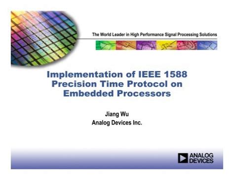 Implementation Of Ieee 1588 Precision Time Protocol On Embedded