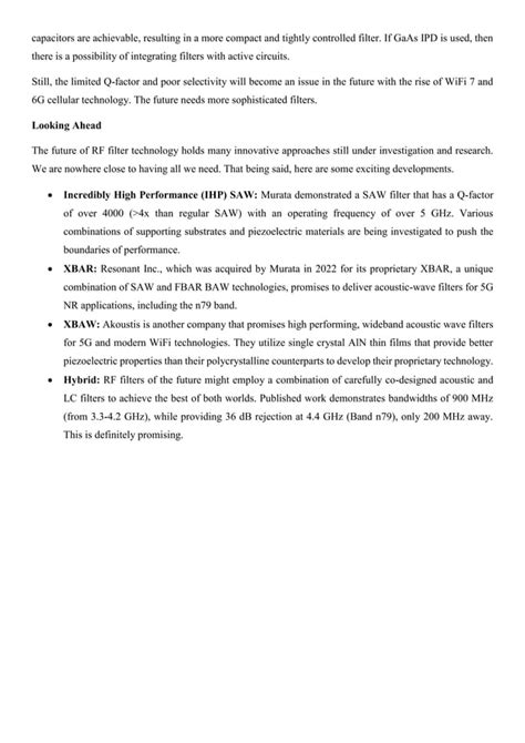 Rf Filter Technology Pdf