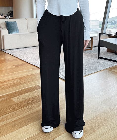 [숏버전 롱버전]데일리 컴포트 골지 찰랑 와이드 팬츠 에이블리