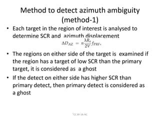 SAR Image Ambiguities PPTX Geography Science