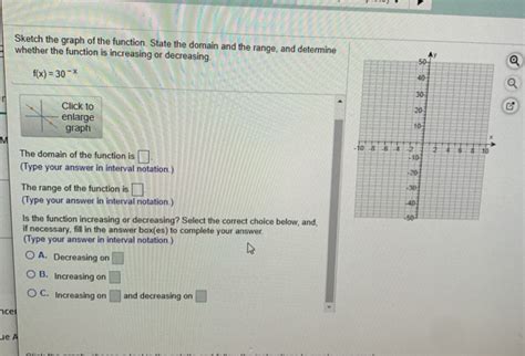 Solved Sketch The Graph Of The Function State The Domain