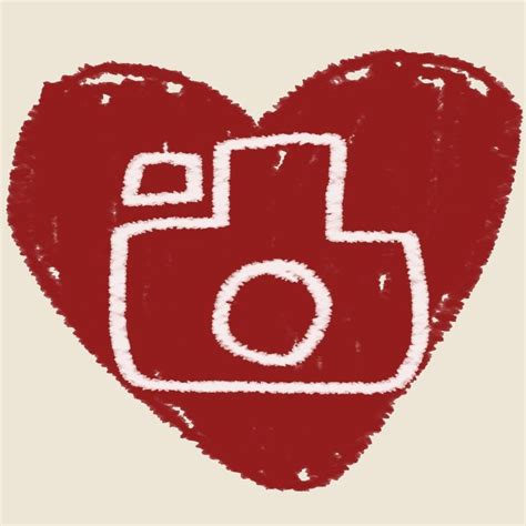 Captivating Red Heart Camera Icon Photo App Icon Aesthetic Camera