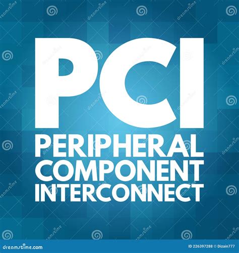Pci Peripheral Component Interconnect Acronym Technology Concept Pci Peripheral Component Interconnect Acronym Technology Concept