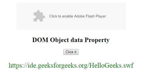 Html Dom Object Data Property Geeksforgeeks