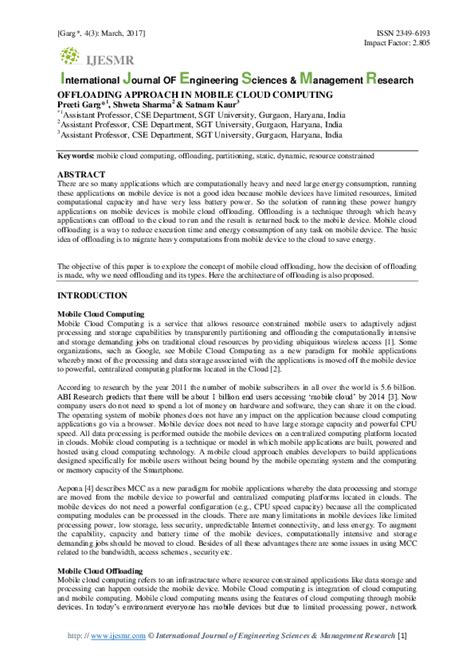 pdf offloading approach in mobile cloud computing