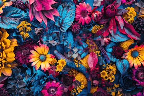 Premium Photo Colourful Bright Pattern Made Of Natural Things