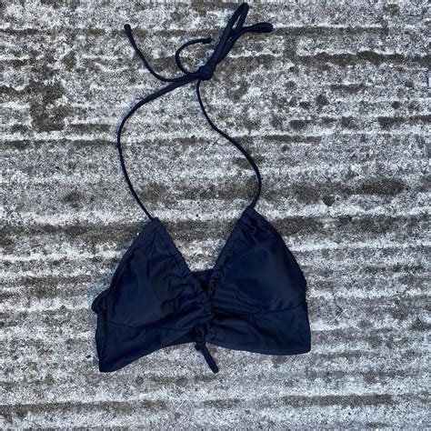 Black Cut Out Bikini Top Never Worn In Perfect Depop