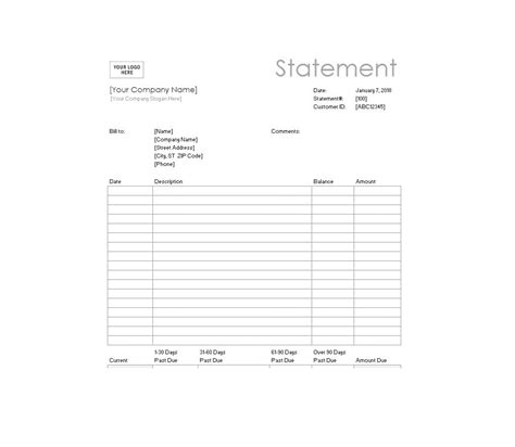 Billing Statement Templates Medical Legal Itemized MORE