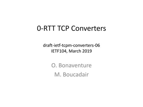 0 rtt tcp converters pptx computer networking computing