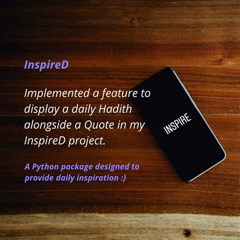 Inspired Dailyinspiration Hadith Quotes Python Pythonpackage