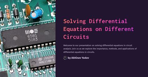 Solving Differential Equations On Different Circuits