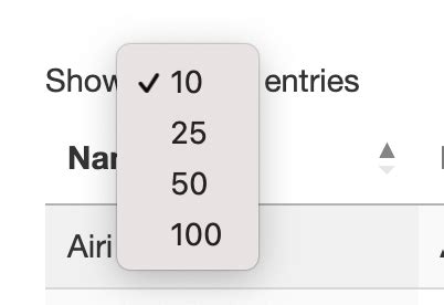 Ui For Number Of Rows Displayed Issue Grid Js Gridjs Github