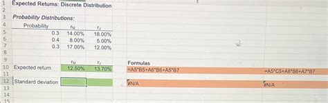 Solved Expected Returns Discrete Distributionprobability