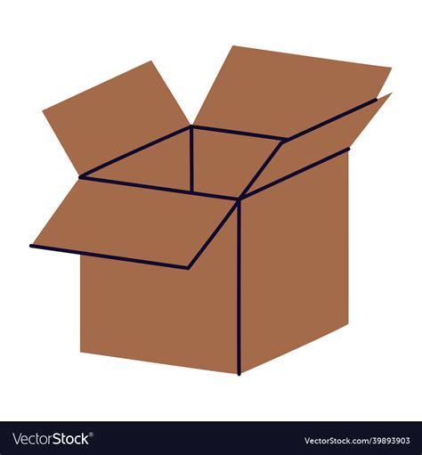 Cute Beige Box Royalty Free Vector Image Vectorstock