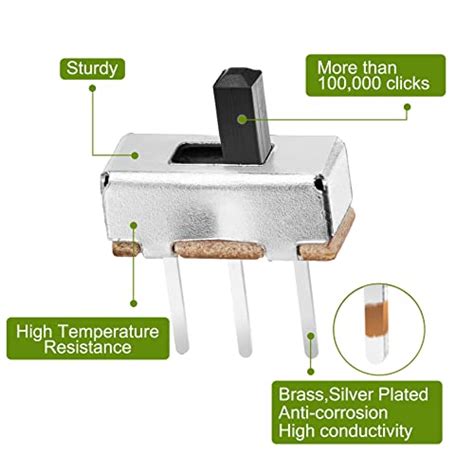 Snapklik Chanzon SPDT Mini Micro Slide Switch P T Position Pcs Mm Toggle Vertical