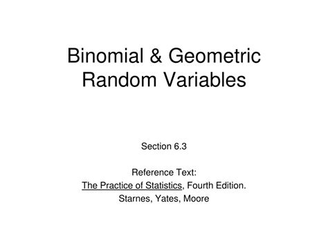 Ppt Binomial And Geometric Random Variables Powerpoint Presentation