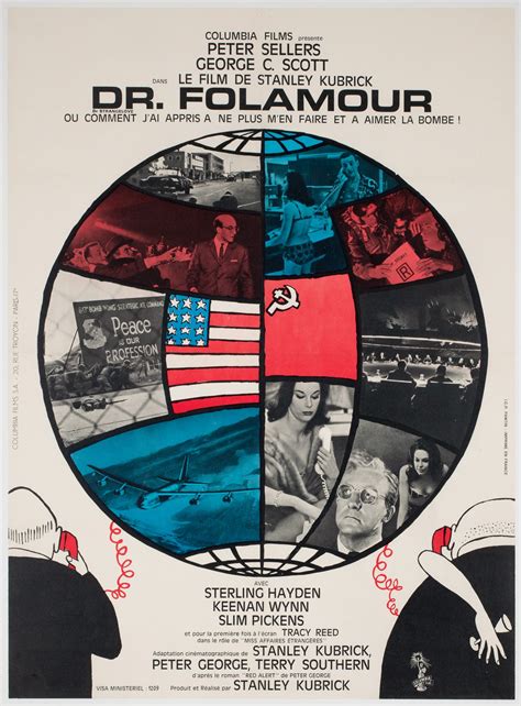 Dr Strangelove 1964 French Moyenne Film Movie Poster Orson And Welles