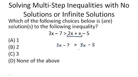 Identifying Inequality Solution Types Example 1 Video Algebra CK 12 Foundation