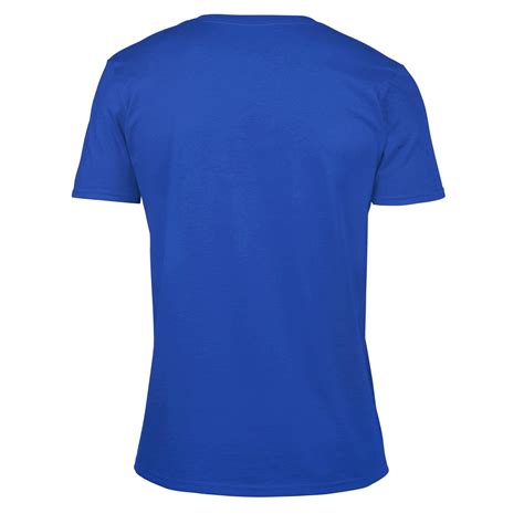Mens Softstyle V Neck Tshirt Royal Blue Decathlon
