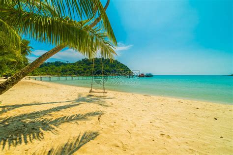 美丽的热带海滩和大海高清图片下载 正版图片505273670 摄图网