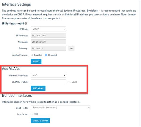 Configuring Vlan Interfaces