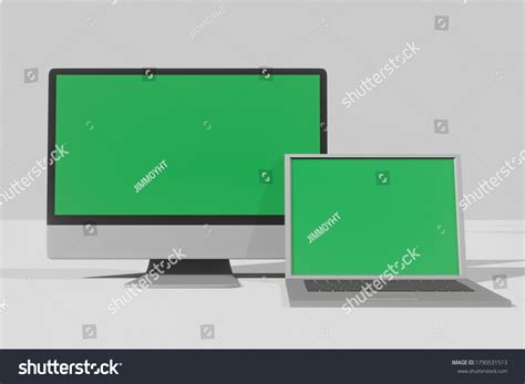 Computer Screen Presentation 3d Rendering Scene Stock Illustration 1790531513 Shutterstock