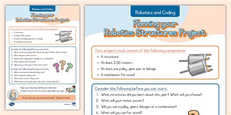 robotics and coding planning you robotics structure project