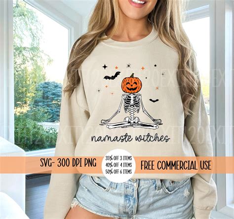 Halloween Svg Skeleton Svg Trendy Halloween Yoga Halloween Png