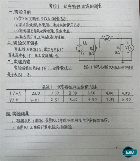 电工与电子学实验1 伏安特性曲线的测量（10 9） 广工电工与电子学实验报告伏安特性曲线的测量 csdn博客
