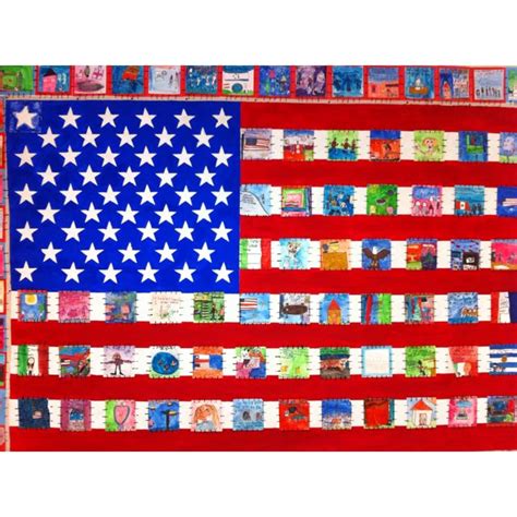 Flag Art Collaborative Art Projects Elementary Art Art Classroom