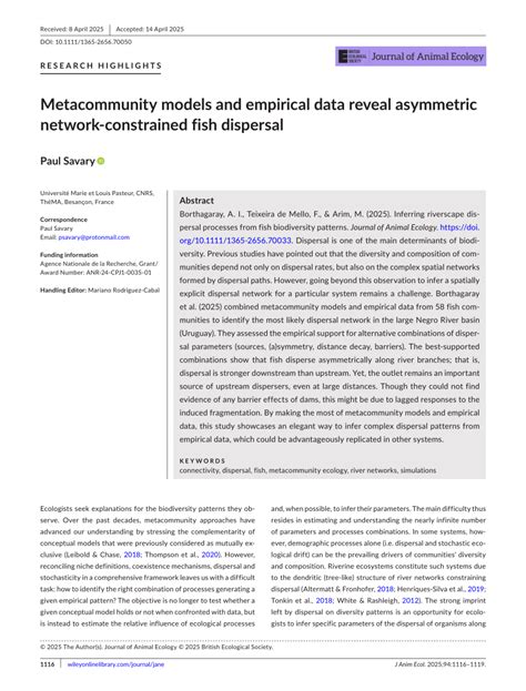 Metacommunity Models And Empirical Data Reveal Asymmetric Network