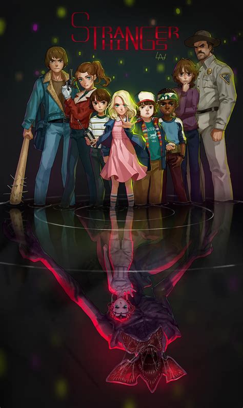 Portrait Display Artwork Fan Art Stranger Things Wallpapers Hd