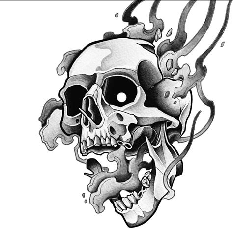 Pin By G Capture On Stencil Skull Tattoo Design Skull Sleeve Tattoos